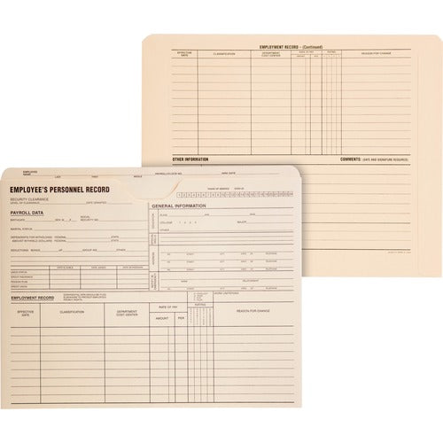 Quality Park QUA69999 Employee'S Personnel Record Jacket - 9 1/2" X 11 ...