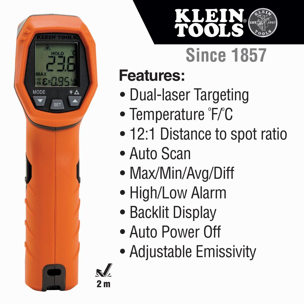 Klein Tools IR5 Dual Laser Infrared Thermometer – KPaul Industrial