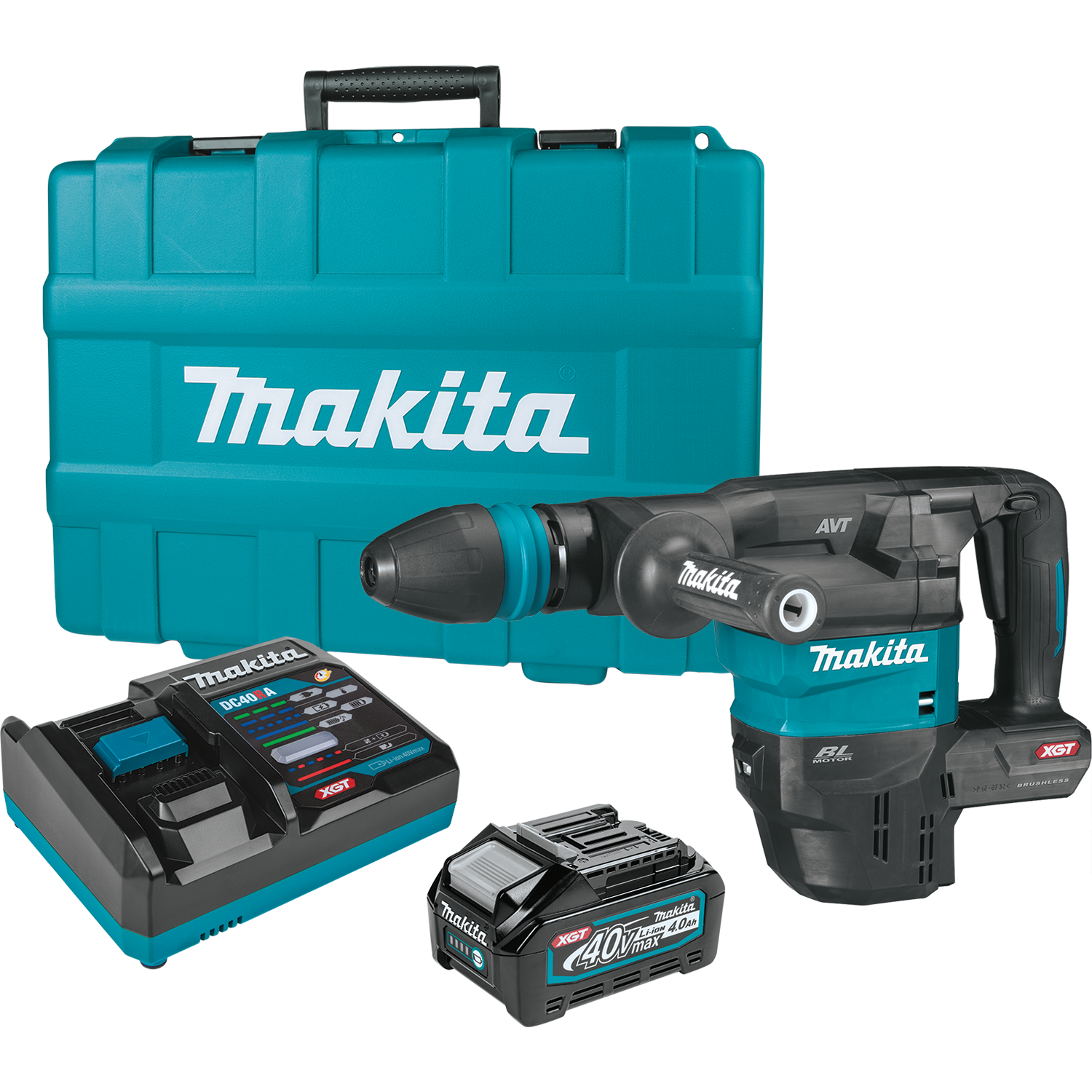 Makita GMH01M1 40V max XGT® Brushless Cordless 15 lb. AVT® Demolition ...