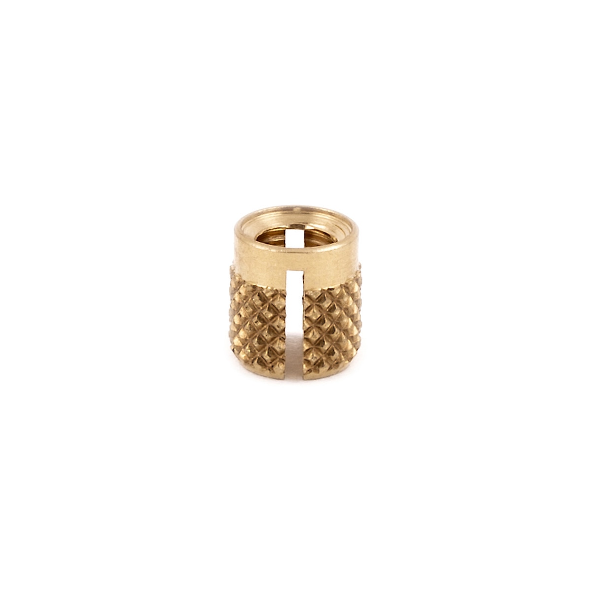 E-Z Press™ Threaded Insert for Plastic - Flush - Brass - 8-32 - .250 ...