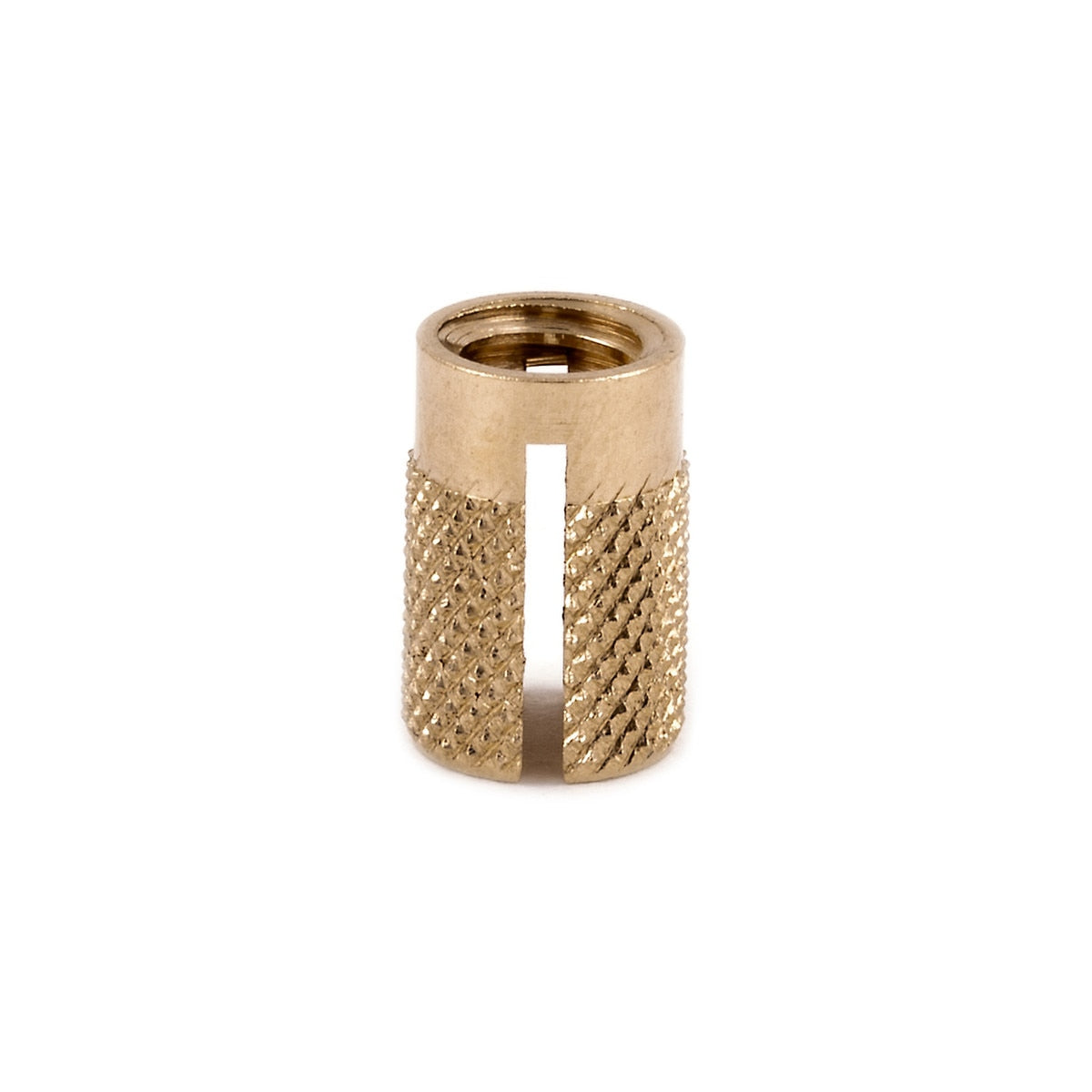 E-Z Press™ Threaded Insert for Plastic - Flush - Brass - 1/4-20 (Pack ...